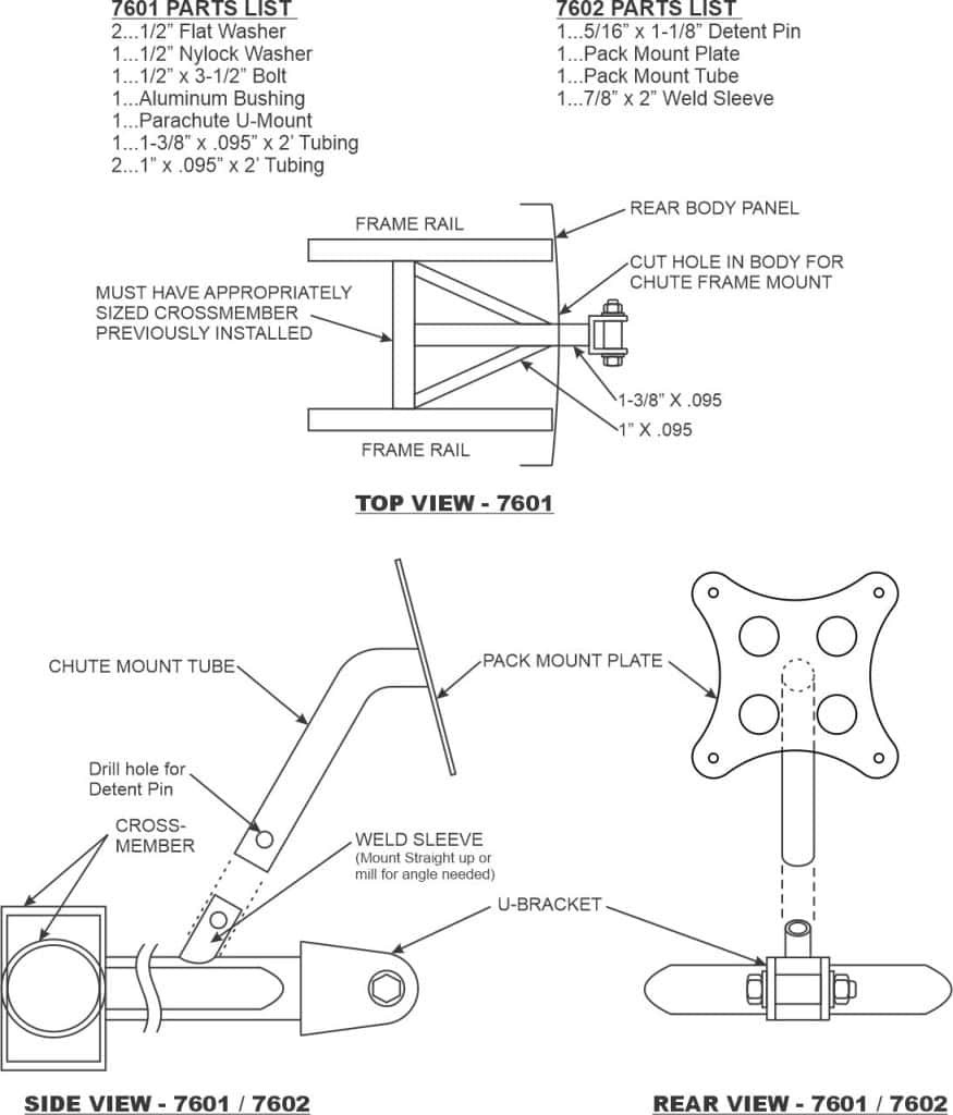 C/E7602 -Parachute Pack Mount