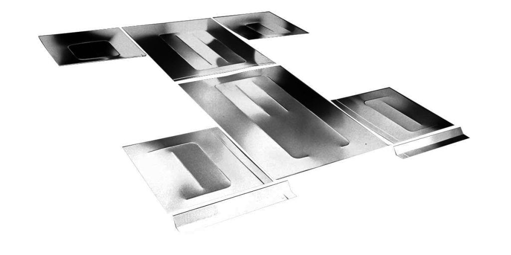 C/E8050 .024 STEEL LADDER BAR REAR FLOOR KIT - Chassis Engineering